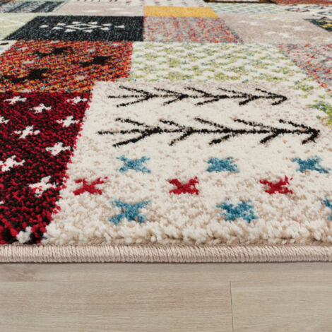 Paco Home Designer Teppiche Modern Teppich Terra Rot Grün Multicolour ...