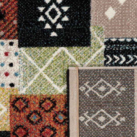 Paco Home Designer Teppiche Modern Teppich Terra Rot Grün Multicolour ...