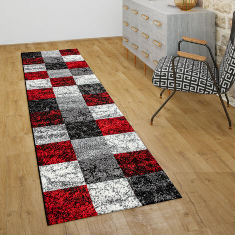 Paco Home Teppich Wohnzimmer Kurzflor Geometrisches Muster Kariert 3D ...