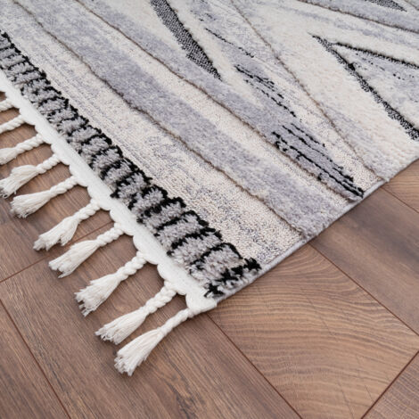 Paco Home Teppich Wohnzimmer Kurzflor Modern Ethno Skandi Rautenmuster ...