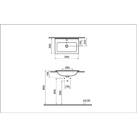 Vitra Mia Build-in basin for MIASET60 (7461L003-0001)