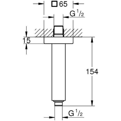 Grohe Rainshower Shower arm ceiling 154 mm (27711000)