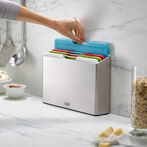 Joseph Joseph Set of 4 Folio™ cutting boards with chef's knife (98995)