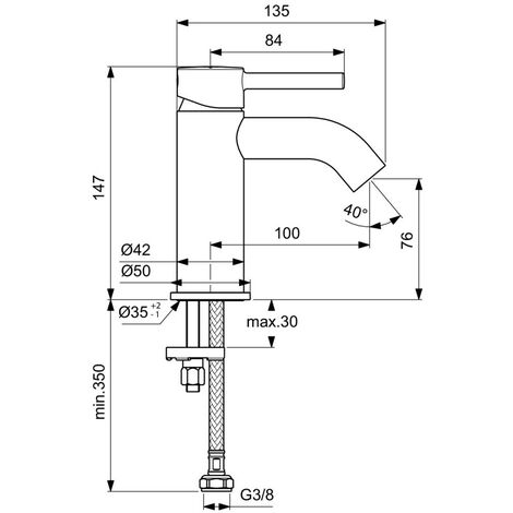 Ideal Standard Basin Accessory Set Single-Lever Basin Mixer + Infinitio ...