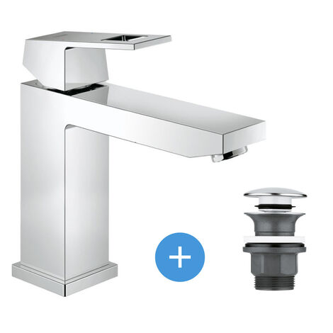 Grohe Eurocube Set Single-Lever Mixer 1/2' Size M + Grohe Waste set ...