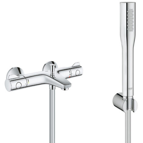Grohe Bath/Shower Set Grohtherm 80 Thermostatic Mixer + Euphoria ...