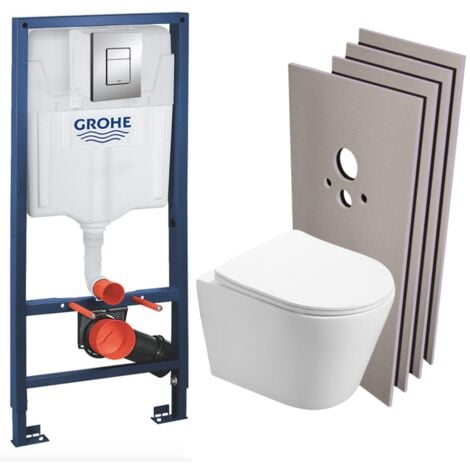 Grohe Toilet Frame + Swiss Aqua Technologies Infinitio Rimless toilet ...