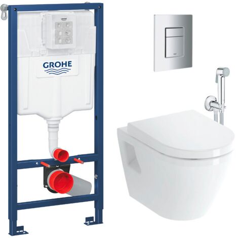 Grohe Rapid SL Frame + Vitra wall-mounted bowl + Toilet seat + Bidet ...
