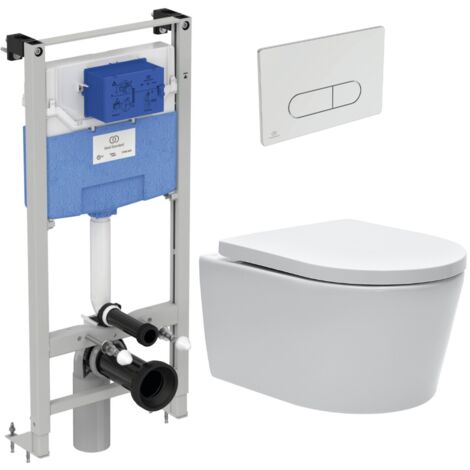 Ideal Standard WC Pack Freestanding Prosys Frame + Rimless SAT Toilet ...