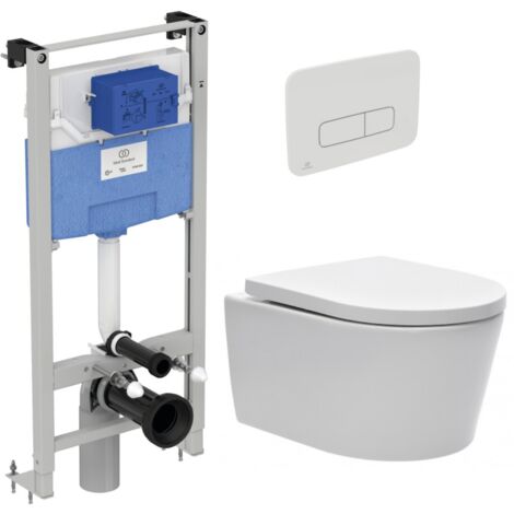 Ideal Standard WC Pack Freestanding Prosys Frame + Rimless SAT Toilet ...