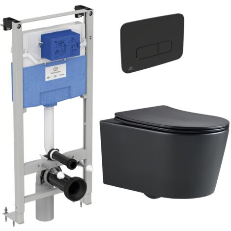 Ideal Standard WC Pack Freestanding Prosys Frame + Rimless SAT Toilet ...