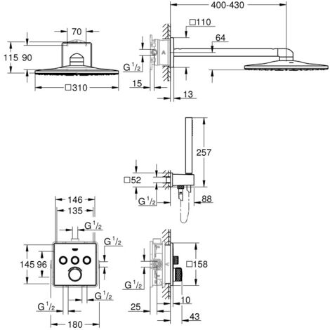 Grohe SmartControl Shower set GROHE (34712000)