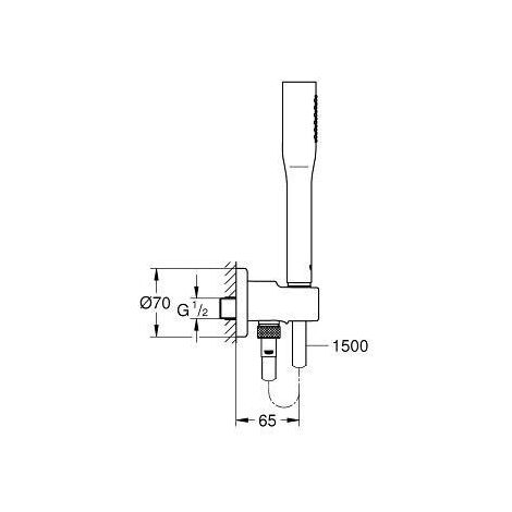 Grohe Euphoria Cosmopolitan Stick Wall Holder Set with 1-Spray Hand ...