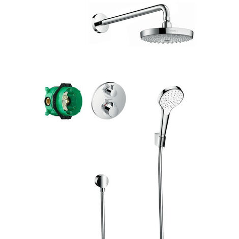 Hansgrohe Croma Select S, Design Shower set with Ecostat S thermostatic ...