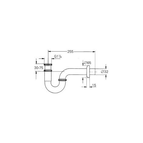 Grohe P-Trap for Basins 1 1/4″ (28947000)