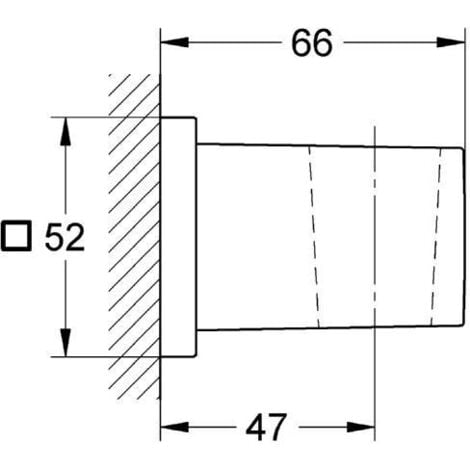 Grohe Euphoria Cube wall hand shower holder, Chrome (27693000)