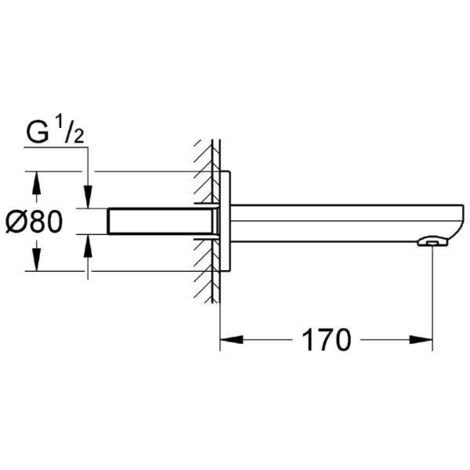 Grohe Eurosmart Cosmopolitan - Bath spout, chrome (13261000)