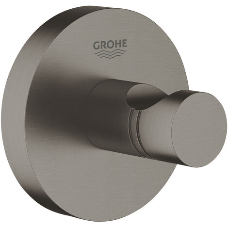 Grohe Essentials Set of 2 Wall Hooks, Brushed Hard Graphite (40364AL1 ...