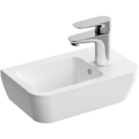 Vitra Integra 37x22 cm basin with hole for tap on the right, White ...
