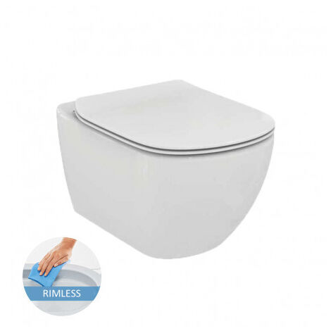 Alca Toilet set Self-supporting frame + Tesi rimless toilet invisible ...