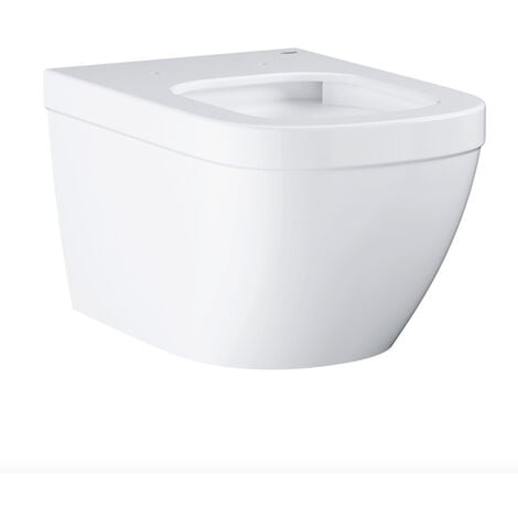 Grohe Euro Ceramic Wall mounted toilet bowl, alpine white + softclose ...
