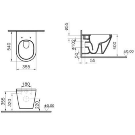 Vitra Integra rimless toilet with softclose seat (7062-003-6288)