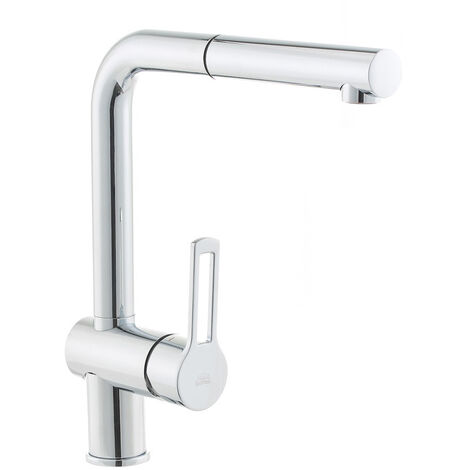 Paffoni Vallone Kitchen mixer with pull out spray, chrome (RIN185)
