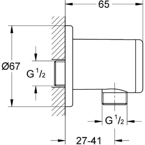 Grohe Relexa Shower outlet elbow, 1/2″ (28636000)