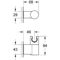 Grohe Rainshower® Wall hand Shower holder, Chrome (27055000)