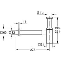 Grohe Bottle trap, Chrome (40564000)