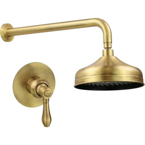 Ensemble de douche complet avec mitigeur intégré, modèle rétro, couleur ...
