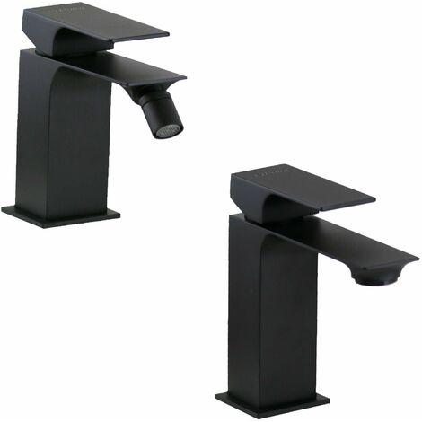 Ensemble mélangeur noir mat moderne Paini Venti KITVENTI1NO