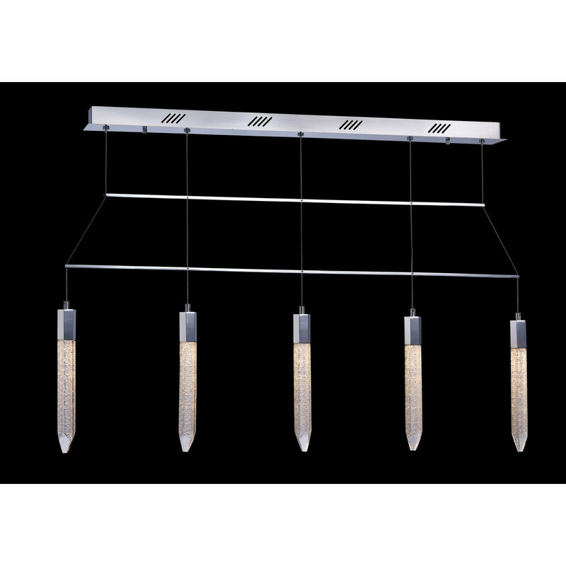 Illuminati Shard Barra de luz colgante de 5 LED LED colgante cromo 3000K