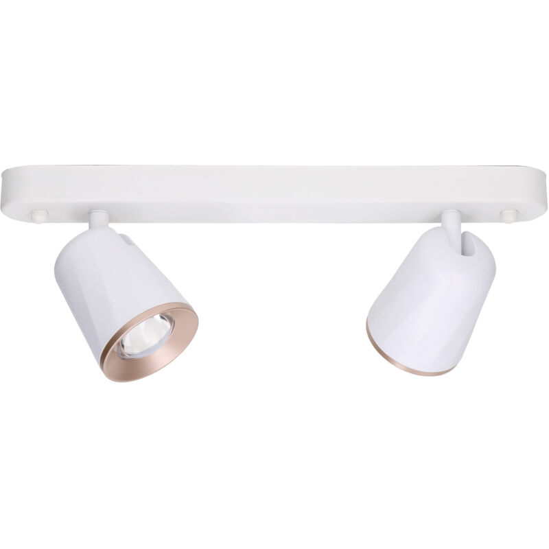 Forlight Adri - Foco LED Twin Blanco Cobre Mate 1620lm 3000K