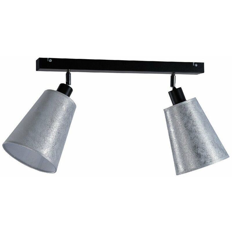 Keter Lighting - 912 Eva Twin Foco de techo Plata, 30,5cm, 2x E27