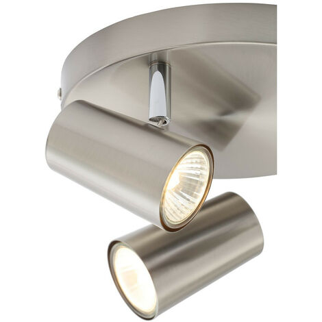 Forum Harvey Grupos de focos de techo de 3 luces de níquel satinado