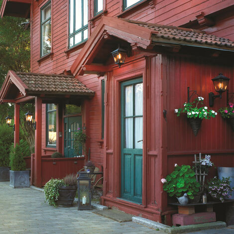 Elstead - 1 Farolillo de pared para exterior Light Negro IP54, E27