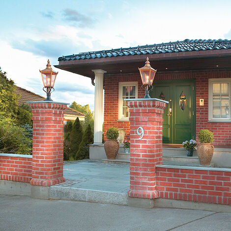 Elstead - 1 linterna de pedestal para exteriores ligera de cobre IP44, E27