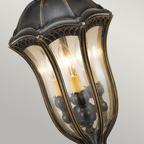 Elstead Baton Rouge - Linterna de pedestal para exteriores de 3 luces ...