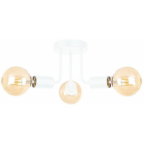 Keter Lighting - 1185 Luna Multi Brazo Semi Empotrado Plafón Blanco ...