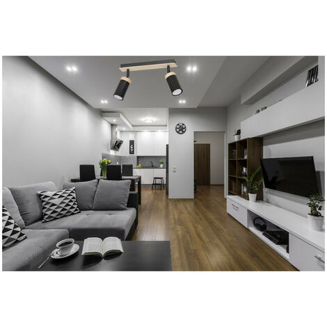 Emibig ELBA Foco de techo Twin negro 2x GU10