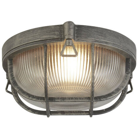 Bulkhead Luz Exterior, Aluminio Negro Plata, IP44