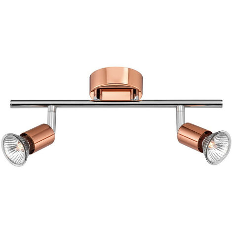 Merano Fayetteville Foco de Techo Twin 2 Luces Metal Cobre GU10 2x50W