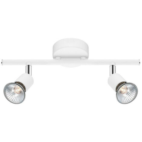 Merano Fayetteville Foco de Techo Twin 2 Luces Metal Blanco Mate GU10 2x50W