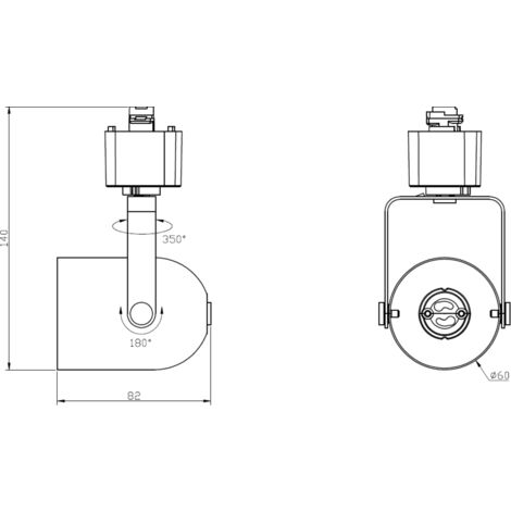 Knightsbridge Foco de carril GU10 de 230 V - Cromo cepillado - TRKSP9ABC