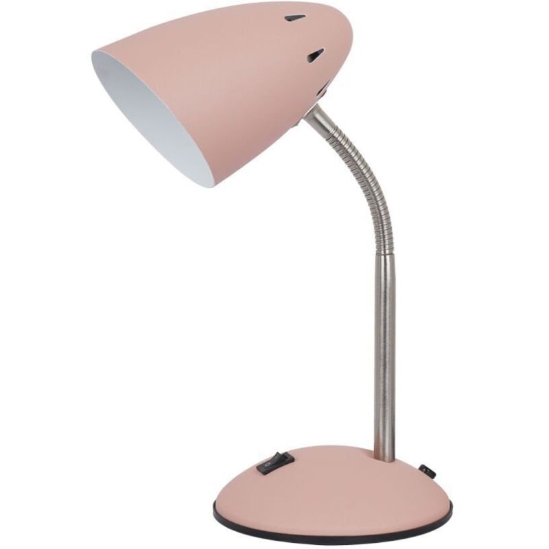 Italux Cosmic - Moderne Tischlampe Satin Pink 1 Light mit Pink Shade, E27