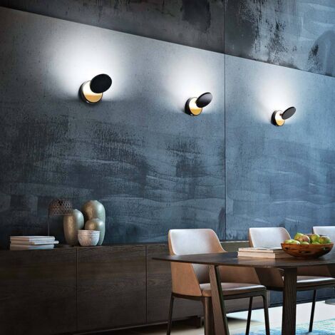 Fabas Luce Ara Integrierte LED-Wandleuchte aus schwarzem Glas