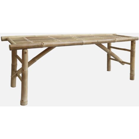Banco de bambú, Fidji, Natural, 120x38x46 cm