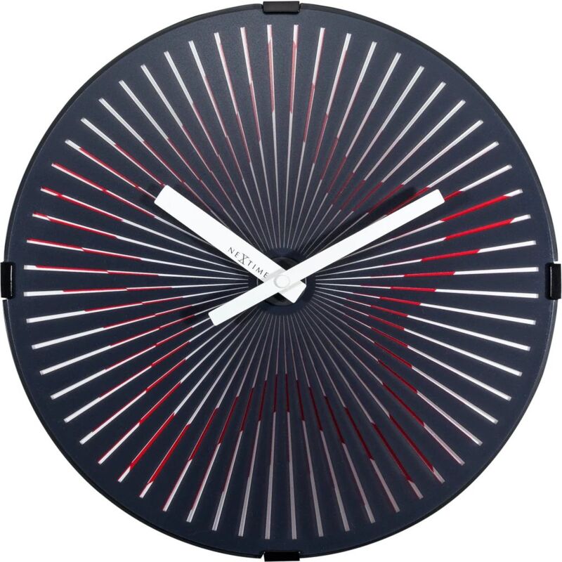 NeXtime Motion Star Uhr de Wand, Kunststoff, Rot, 30,5cm