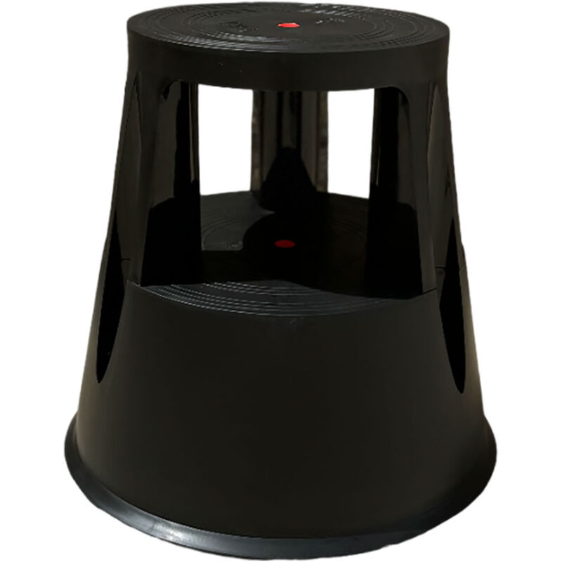 Stabiler mobiler Hocker, schwarz